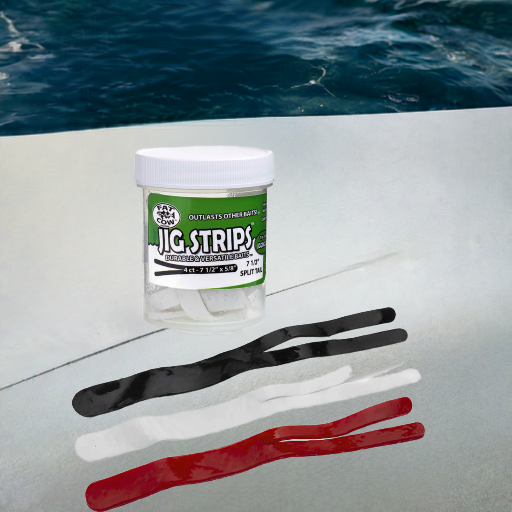 Fat Cow Jig Strips 7 1/2" Split Tail – Charter Tackle Corp