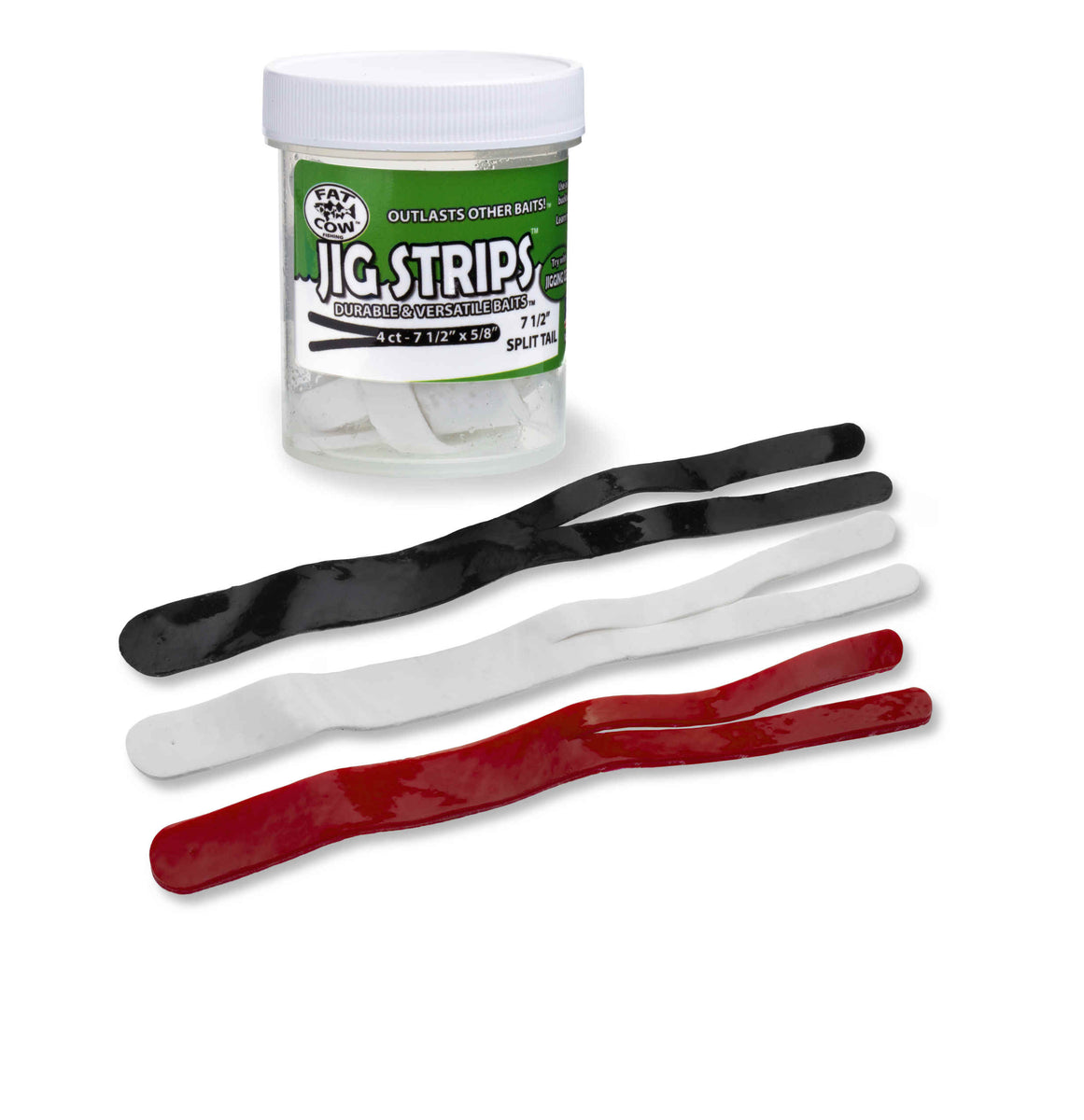 Fat Cow Jig Strips 7 1/2" Split Tail – Charter Tackle Corp